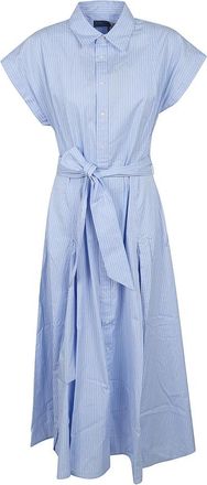 Polo Ralph Lauren Femme, Robes, Bleu, Taille: 40 FR Robe Chemise en Coton Ray&eacute;