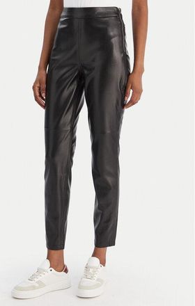 HUGO BOSS Hose aus Kunstleder C_Taskin 50551469 Schwarz Slim Fit