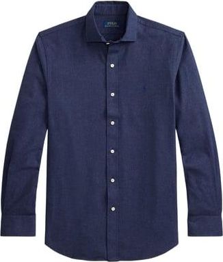 Polo Ralph Lauren Chemise droite en coton m&eacute;lang&eacute;