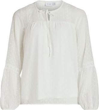 Vila Vila Chemisier Viedee L/S pour Femme, Blanche-Neige, 44