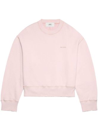 Ami sweat à broderies - Rose