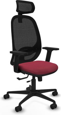 Piqueras y Crespo B&uuml;rodrehstuhl mit 2D-Armlehnen, h&ouml;henverstellbarer Lendenwirbelst&uuml;tze und h&ouml;henverstellbarem Kopfteil, Neigung und Neigung, ausgestattet mit Syncro/Tr