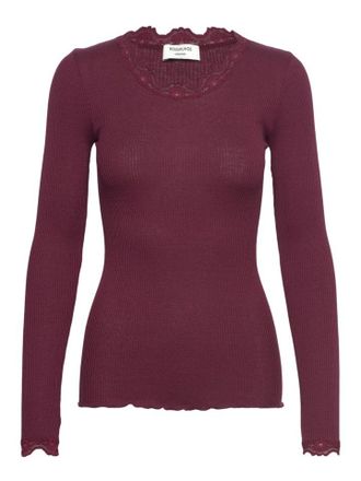 Rosemunde Longsleeve Babette silk shirt Langarm, mit Spitze, feminin, bequem, Seidenmix