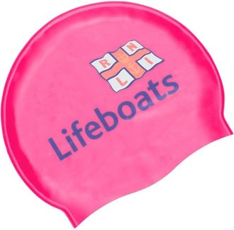Zoggs RNLI x Silikon-Badekappe, Bequeme Badekappe f&uuml;r Erwachsene, rutschfestes Futter, geformte Badekappe, chlorschlagende Badekappe (Einheitsgr&ouml;&szlig;e)