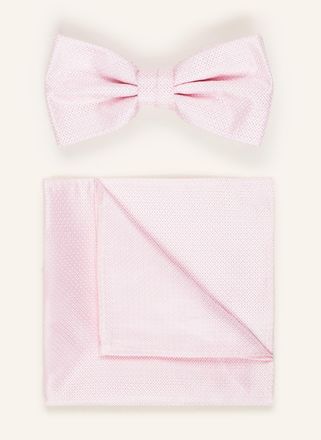 Paul Paul Set: Fliege Und Einstecktuch rosa