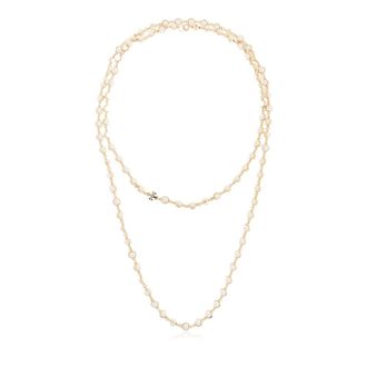 Tory Burch Femme, Accessoires, Jaune, Taille: ONE Size Glass Pearl Necklace