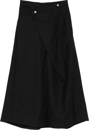 Junya Watanabe jupe à empiècements contrastants - Noir