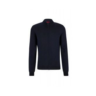 HUGO BOSS San Jorge-M Knit Fullzip - - Knitwear - Herren - Blau - M