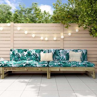 vidaXL Garten-Mittelsofas 2 Stk. 120x80 cm Kiefernholz Impr&auml;gniert - Vidaxl