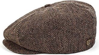 Brixton Brixton Brood Newsboy Snap Hat Casquette Newsie, Marron/Kaki &agrave; Chevrons, M Homme