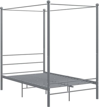 Generic Schwarz Pulverbeschichteter Himmelbettrahmen aus Metall - Modernes Design, Zum Aufh&auml;ngen von Vorh&auml;ngen, Geeignet f&uuml;r Schlafzimmer (120 x 200 cm)