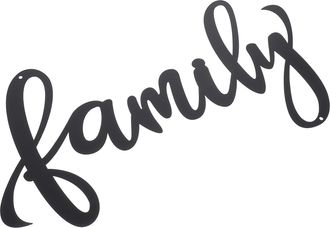 BESPORTBLE Eisen Wandornament Family Schriftzug Modern Elegante Wanddekoration Backdrop Ornament F&uuml;r Wohnzimmer Balkon Einfache Befestigung Kreatives Familien Sc