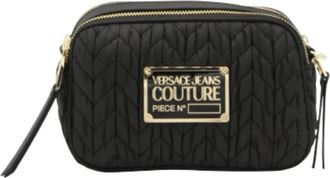 Versace Jeans Couture Femme, Sacs, Noir, Taille: ONE Size Logo Plaque Crossbody Bag