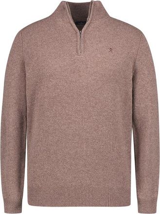 Hackett Herren Pullover rot Lammwolle unifarben