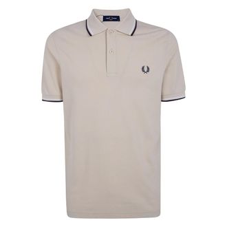 Fred Perry Homme, Tops, Blanc, Taille: M Polo M3600 &agrave; Double Liser&eacute;