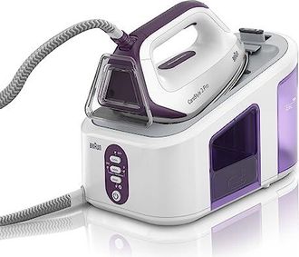 Braun CareStyle 3 Pro IS 3155 VI Dampfbügelstation - Dampfbügeleisen mit FreeGlide-3D Bügelsohle, 2400 Watt, Pumpendruck 6,5 bar, Dampfstoß 430g/min, Vertik