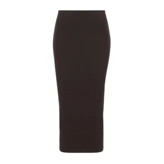 Wolford Femme, Jupes, Brun, Taille: 42 FR Jupe crayon en laine m&eacute;rinos m&eacute;lang&eacute;e