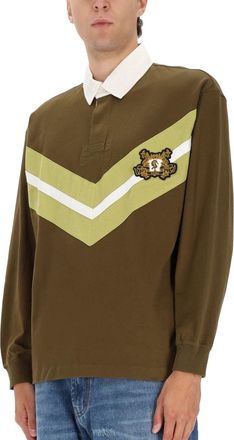 HUGO BOSS College Style Logo Cotton Polo Shirt - Green