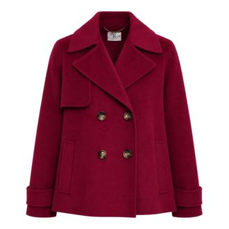 Fracomina Manteau Caban Court - Femme - Manteaux - Rouge - Taille: 42 FR