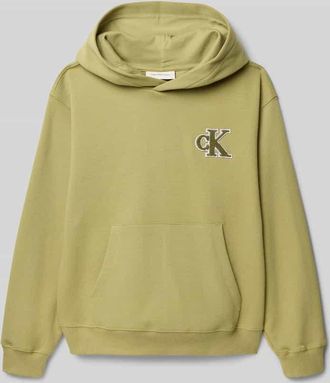 Calvin Klein Jeans Hoodie mit Label-Stitching und Känguru-Tasche