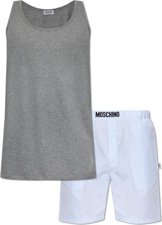 Moschino Homme, V&ecirc;tements de nuit et de d&eacute;tente, Gris, Taille: 2XL Pyjama deux pi&egrave;ces
