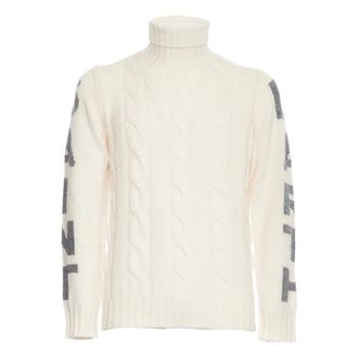 MC2 Saint Barth Homme, Pulls, Blanc, Taille: XL Pull à Col Roulé Blanc Aw24