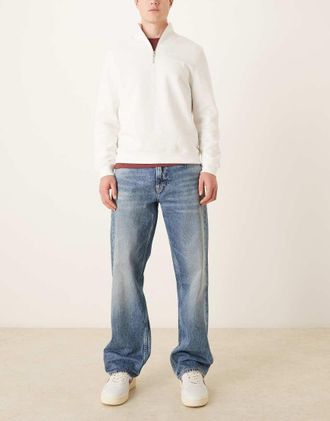 Calvin Klein Jeans Jean droit style ann&eacute;es 90 - Bleu moyen d&eacute;lav&eacute;