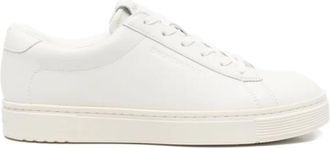 Emporio Armani Homme, Chaussures, Blanc, Taille: 42 EU Leather Baskets