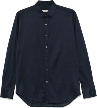 Canali Hemd aus leichtem Jersey - Blau