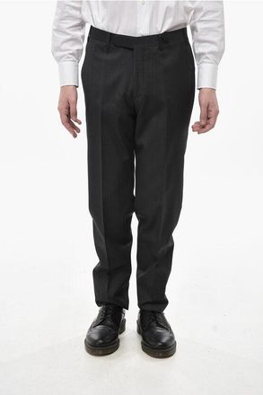 Corneliani Fresco Wool Trousers with Belt Loops size 46
