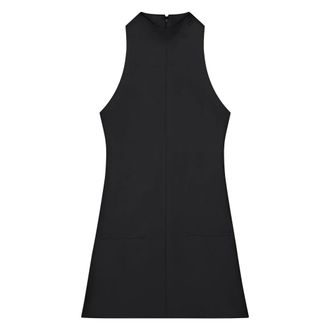 Courr&egrave;ges Femme, Robes, Noir, Taille: 38 FR Robe A Noir Sans Manches Trap&egrave;ze