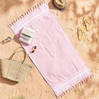 Catherine Lansfield Hammam Baumwolle Strandtuch Strandtuch rosa