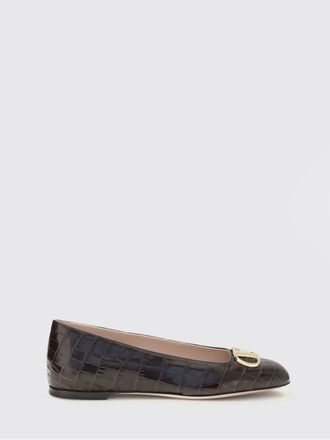 Valentino Garavani VLogo Signature Ballerinas aus Leder mit Kroko-Print