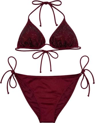Saint Barth Femme, Maillots de bain, Rouge, Taille: 38 FR Annabelle Triangle Bikini Top