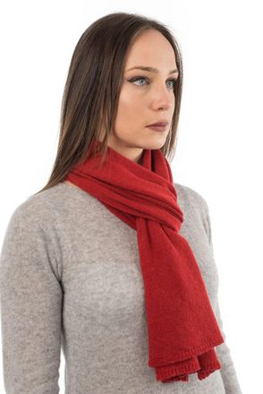 DALLE PIANE CASHMERE Schal aus 100% Kaschmir - Made in Italy - f&uuml;r Mann/Frau, Farbe: Rot, Einheitsgr&ouml;&szlig;e
