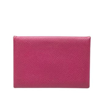 Herm&egrave;s Porte-cartes Calvi Pre-owned - Femme - Pre-owned - Rose - Taille: ONE Size