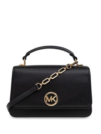 Michael Michael Kors sac à main en cuir à plaque logo - Noir