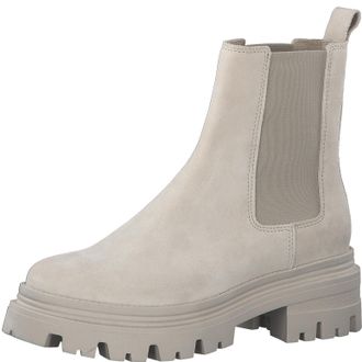 Tamaris Damen Chelsea Boots Leder Blockabsatz; ANTELOPE/braun; 41 EU