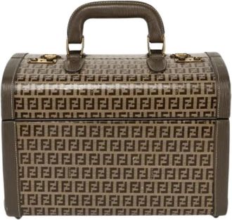 Fendi Trousse &agrave; maquillage Pre-owned - Femme - Pre-owned - Brun - Taille: ONE Size
