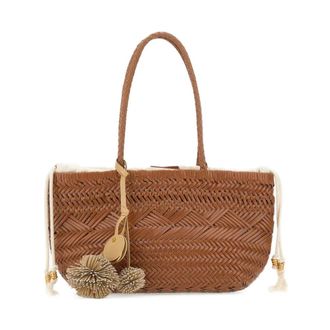 Gianni Chiarini Femme, Sacs, Brun, Taille: ONE Size Paloma Woven Leather Tote Bag