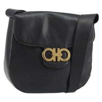 Ferragamo Sac &agrave; bandouli&egrave;re en cuir Pre-owned - Femme - Pre-owned - Noir - Taille: ONE Size