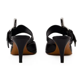 Alexander McQueen Womens Francisco Pump Black Calfskin