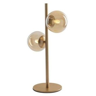 Licht-Erlebnisse Licht-erlebnisse - Tischleuchte Messing dekorativ 23 cm Glas Metall Tischlampe