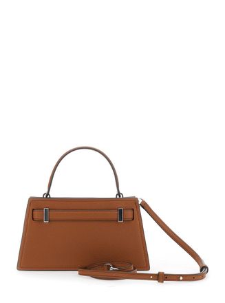 Tory Burch Womens Crossbody Bag Petite Lee Radziwill Brown Cow Leather Handbags Hand