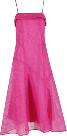 Ganni Femme, Robes, Rose, Taille: 40 FR Robe Organza Shibori