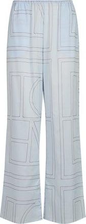 Toteme Pantalon droit en coton m&eacute;lang&eacute; brod&eacute;