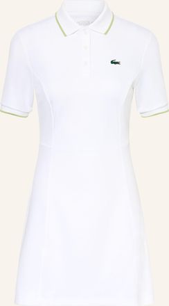 Lacoste Piqu&eacute;-Polokleid weiss