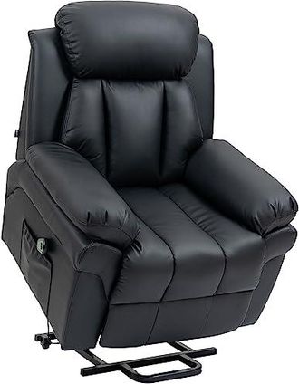 HOMCOM Fauteuil releveur &eacute;lectrique, Fauteuil Relax &eacute;lectrique avec Repose-Pied Ajustable, Dossier inclinable, t&eacute;l&eacute;commande, Poche lat&eacute;rale, pour Personnes &acirc;