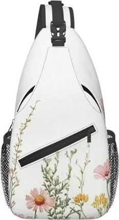 Generic Sac &agrave; dos &agrave; bandouli&egrave;re avec fleurs vives et marguerites et fleurs sauvages - Sac &agrave; dos de voyage pour homme - Sac &agrave; dos de randonn&eacute;e