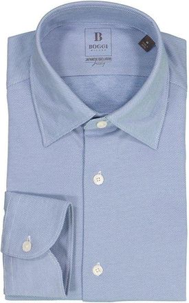 Boggi Milano Herren Hemd beige gestreift